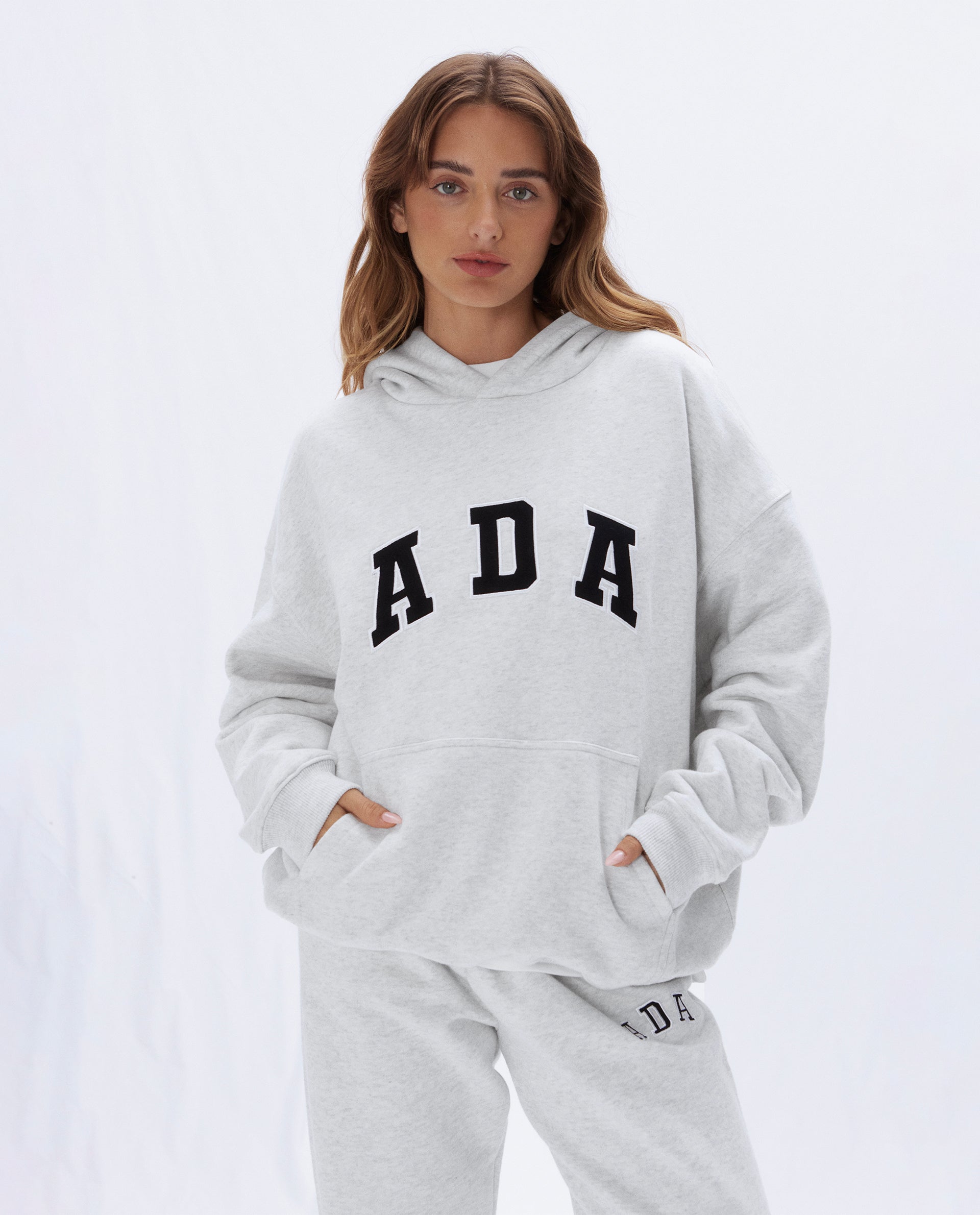 Women's Oversized 'ADA' Hoodie - Grey | Adanola