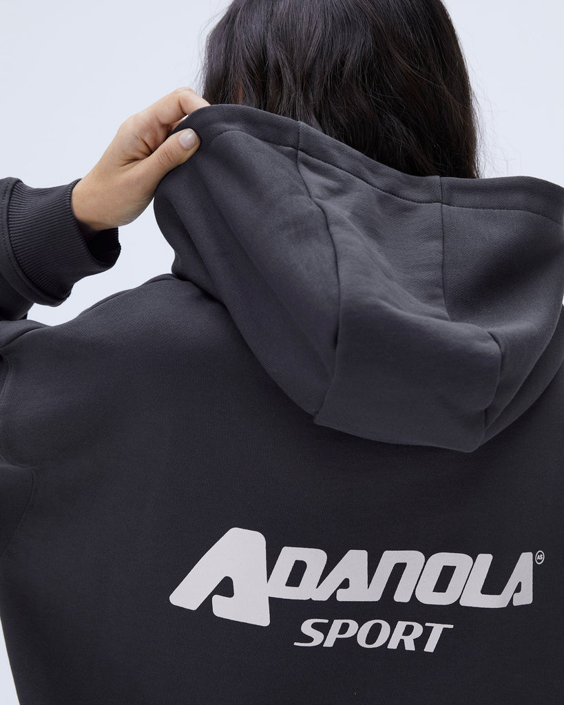 Women's Adanola "A" Oversized Graphite Hoodie | Adanola