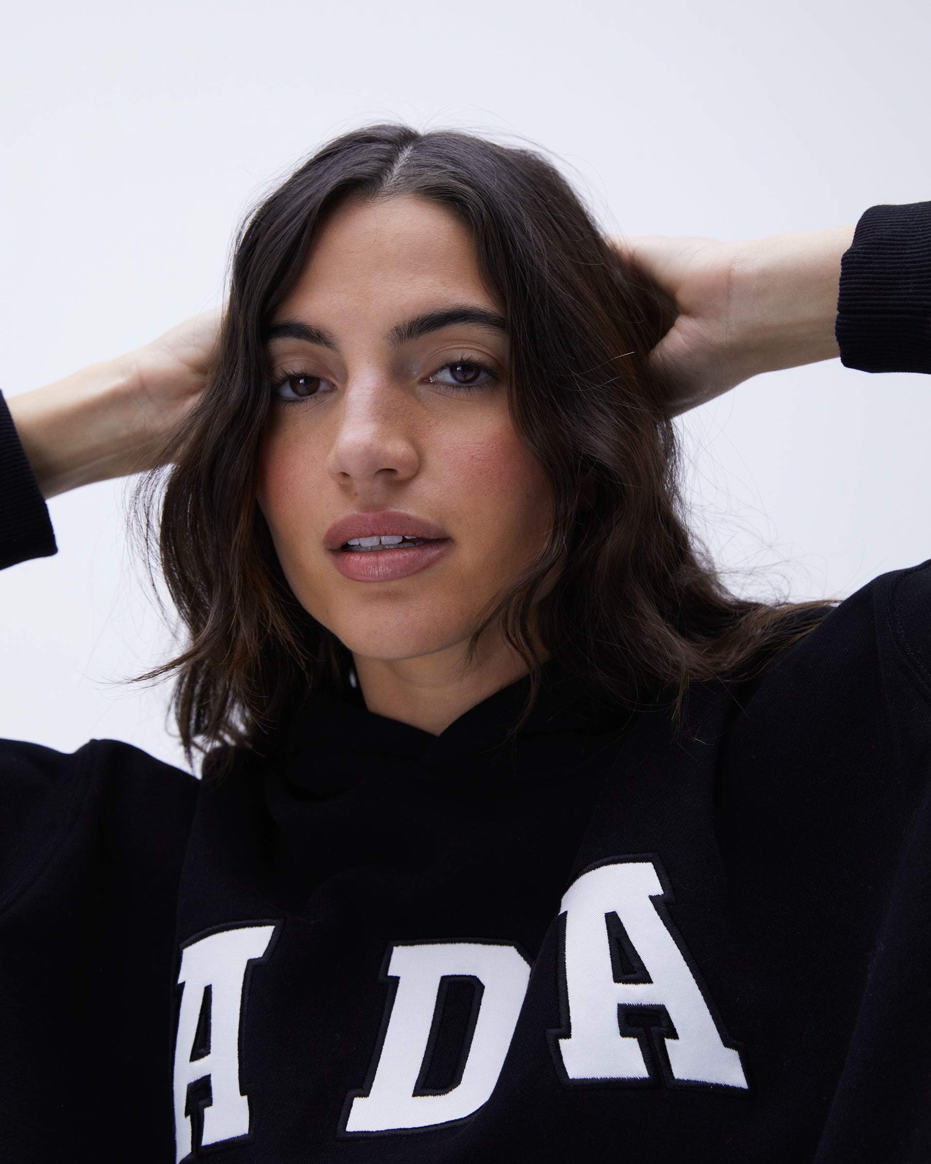 ADA Women's Oversized Black Hoodie | Adanola