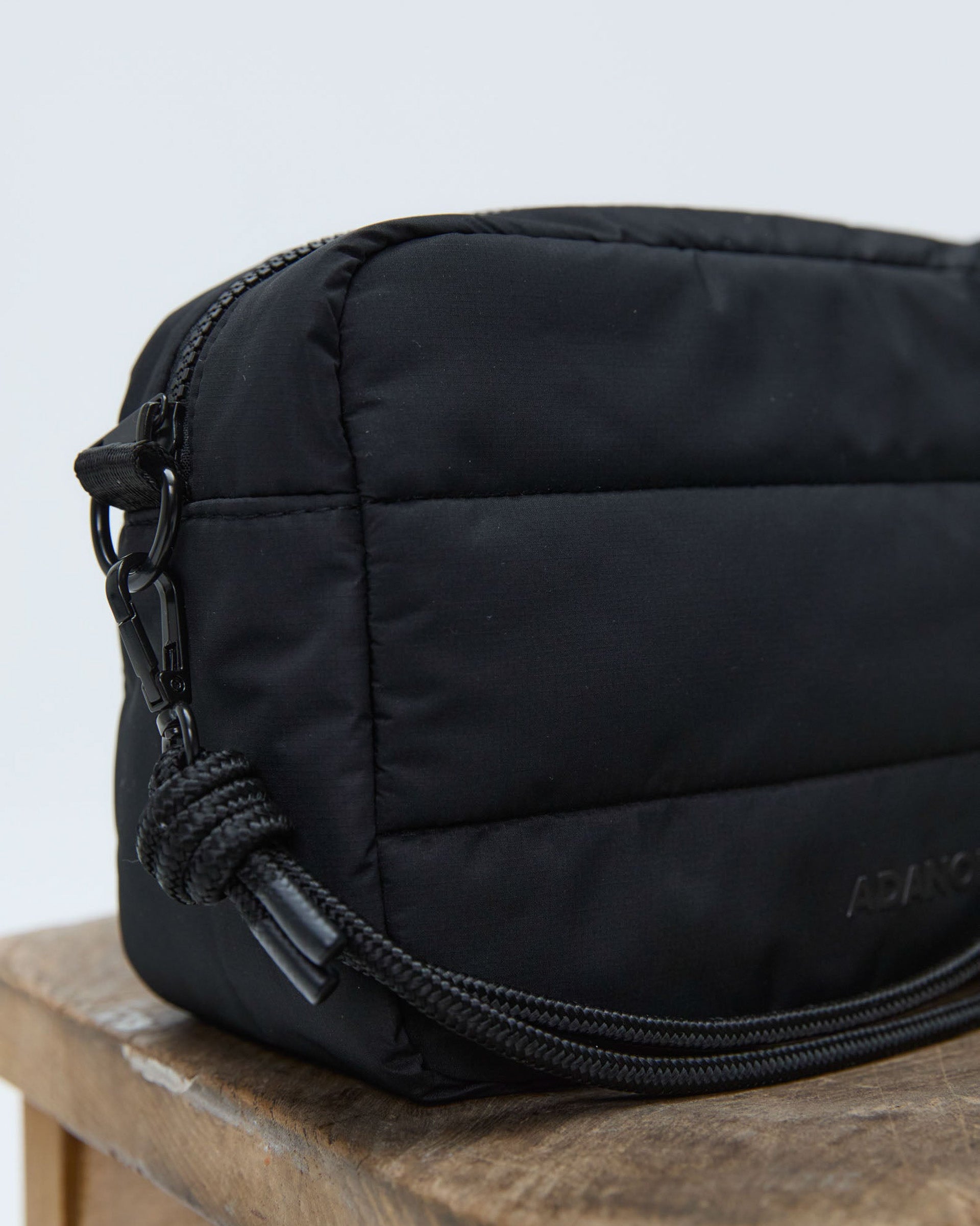 Branded Multi-Strap Bag - Black