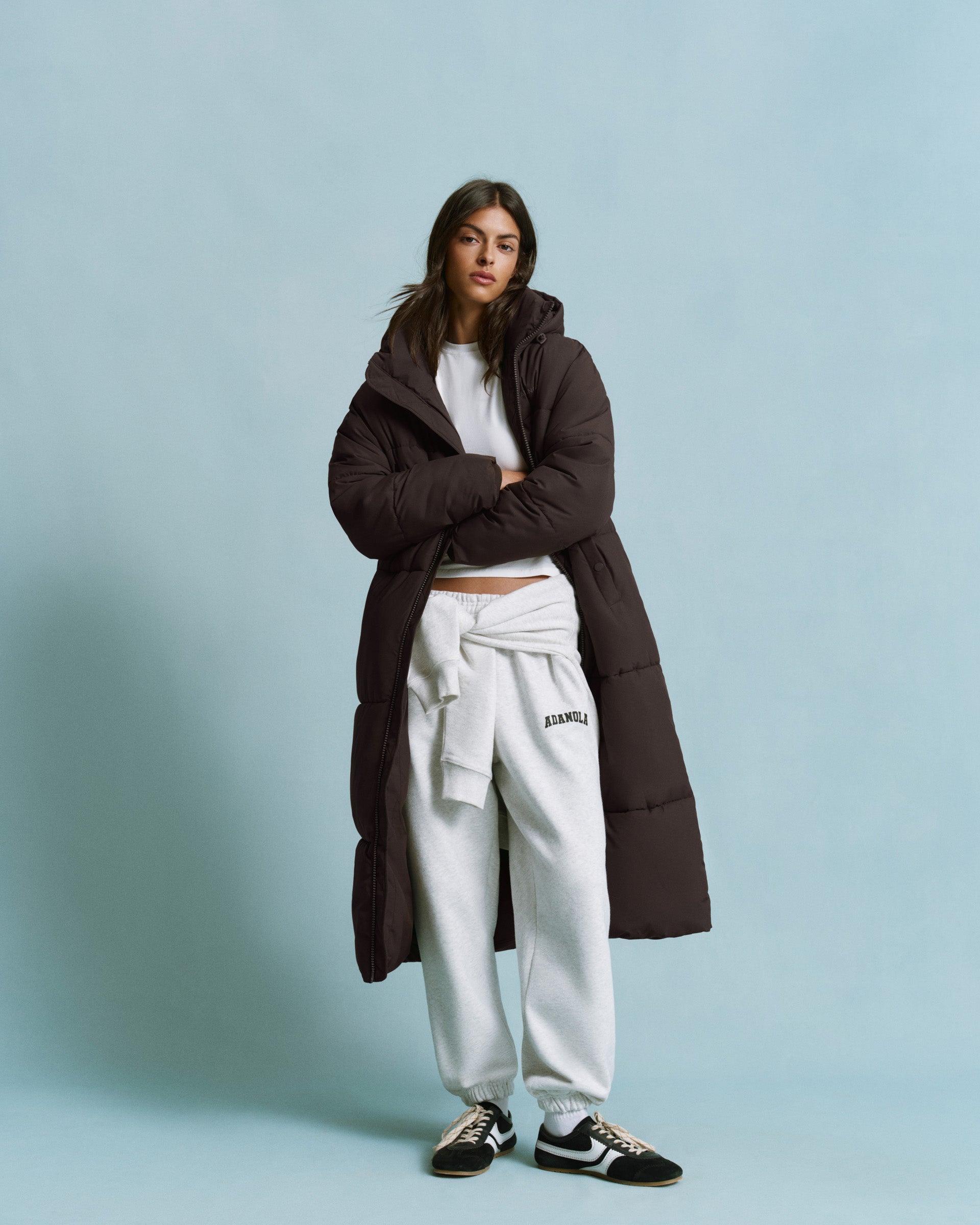 Longline Puffer Jacket - Coffee Bean – Adanola