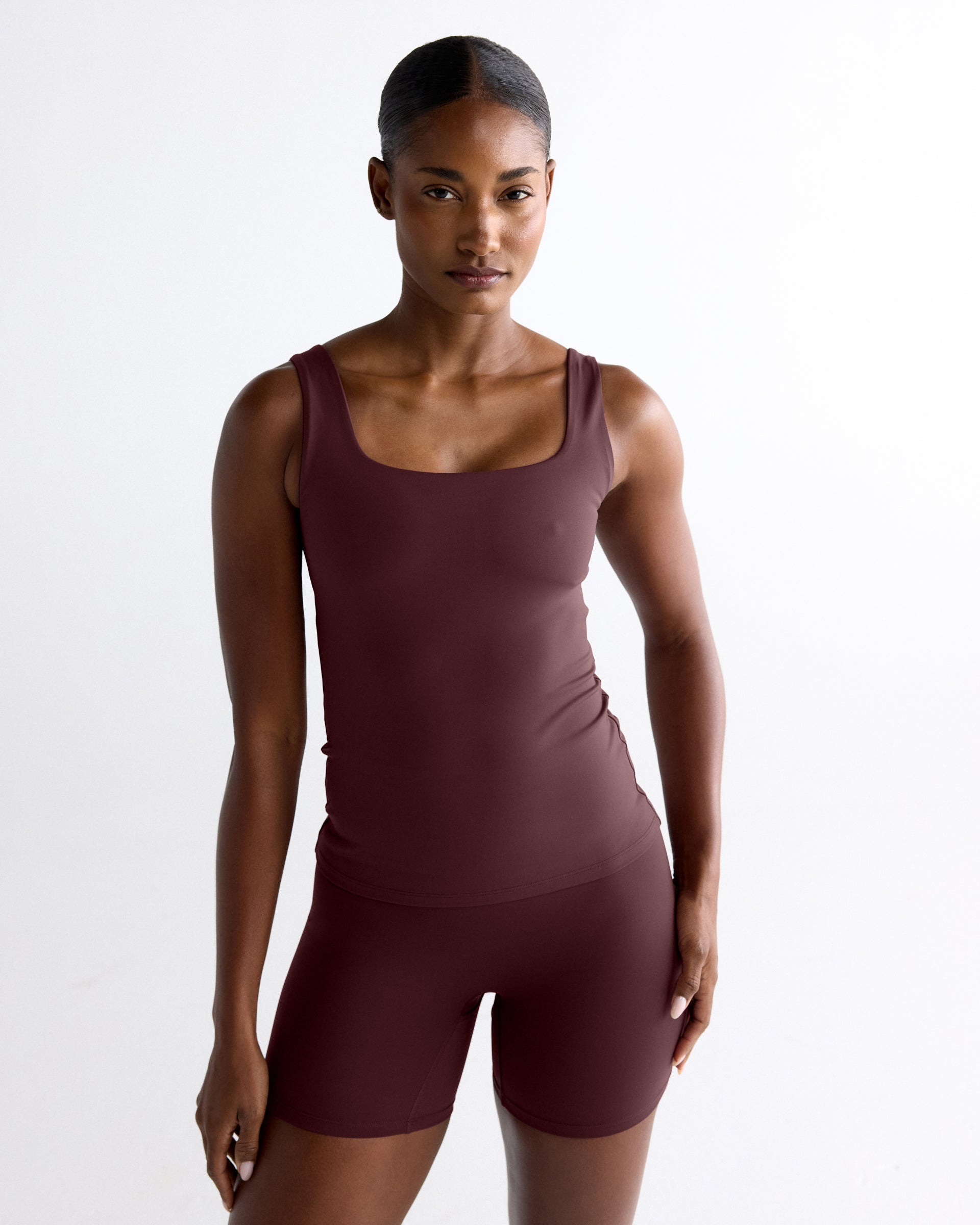 Ultimate Square Neck Top - Mulberry Red – Adanola