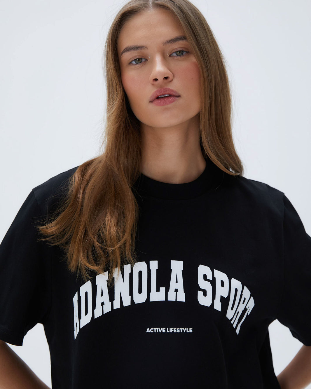 Adanola Sport Oversized Black T-shirt | Adanola