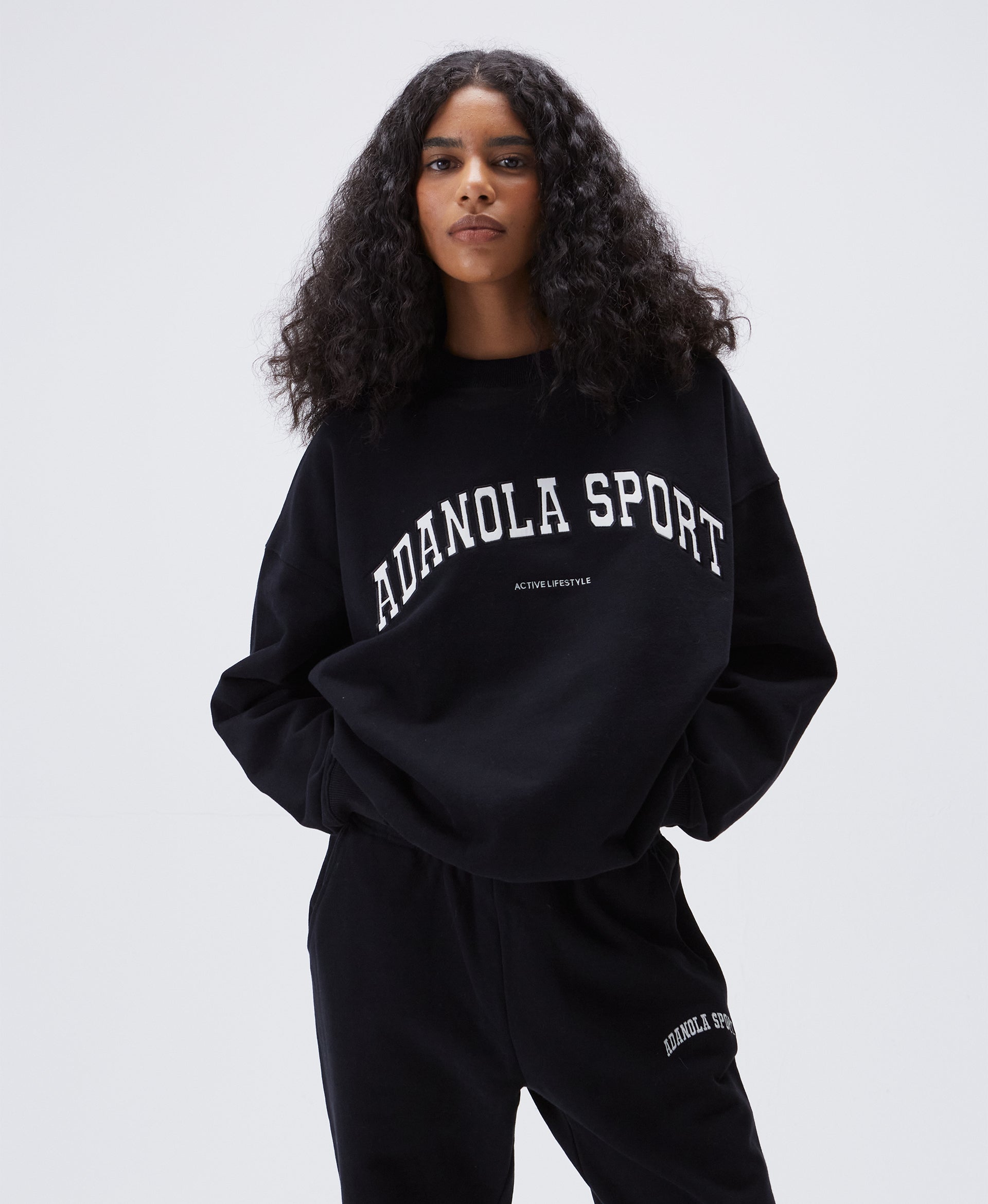 Adanola Sport Women's Black Oversized Sweatshirt | Adanola