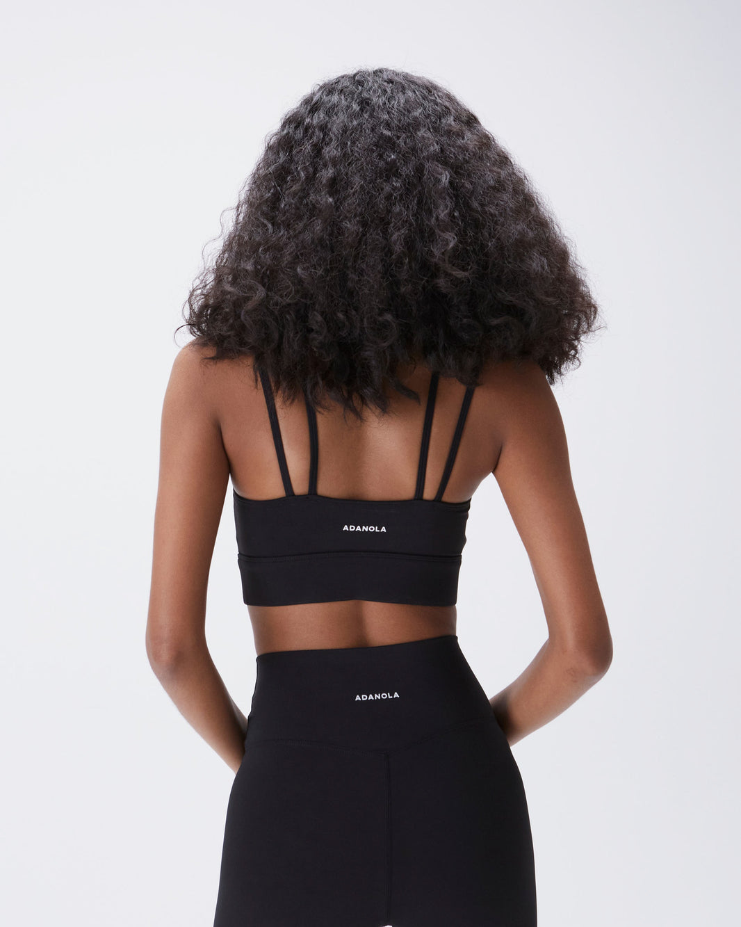 Double Strap Sports Bra - Black | Adanola