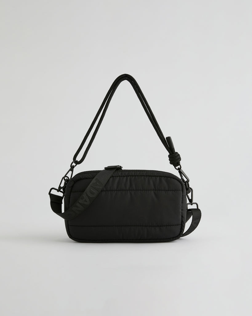 Small Branded Multi-Strap Bag - Black