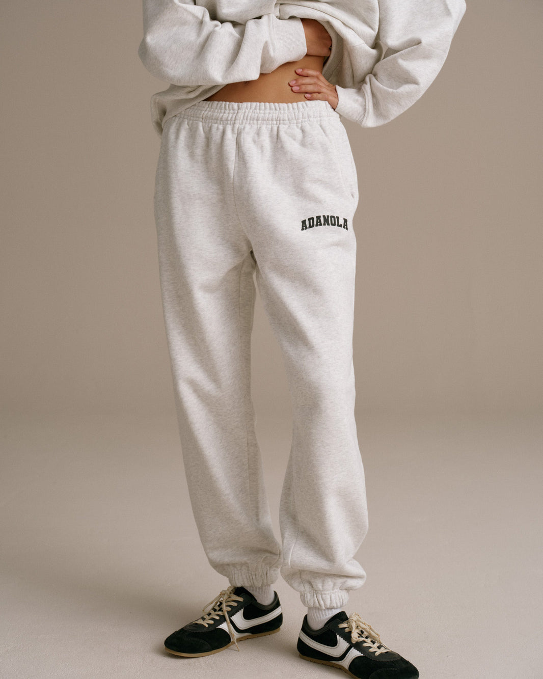 Varsity Sweatpants in Light Grey | Adanola
