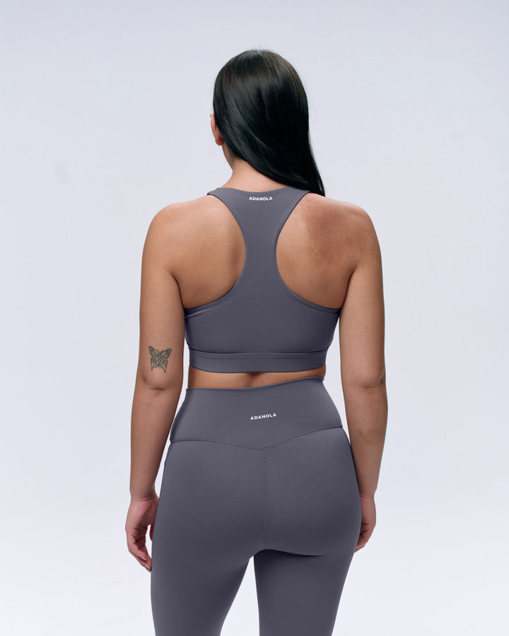 Ultimate Zip Front Bra - Dark Grey