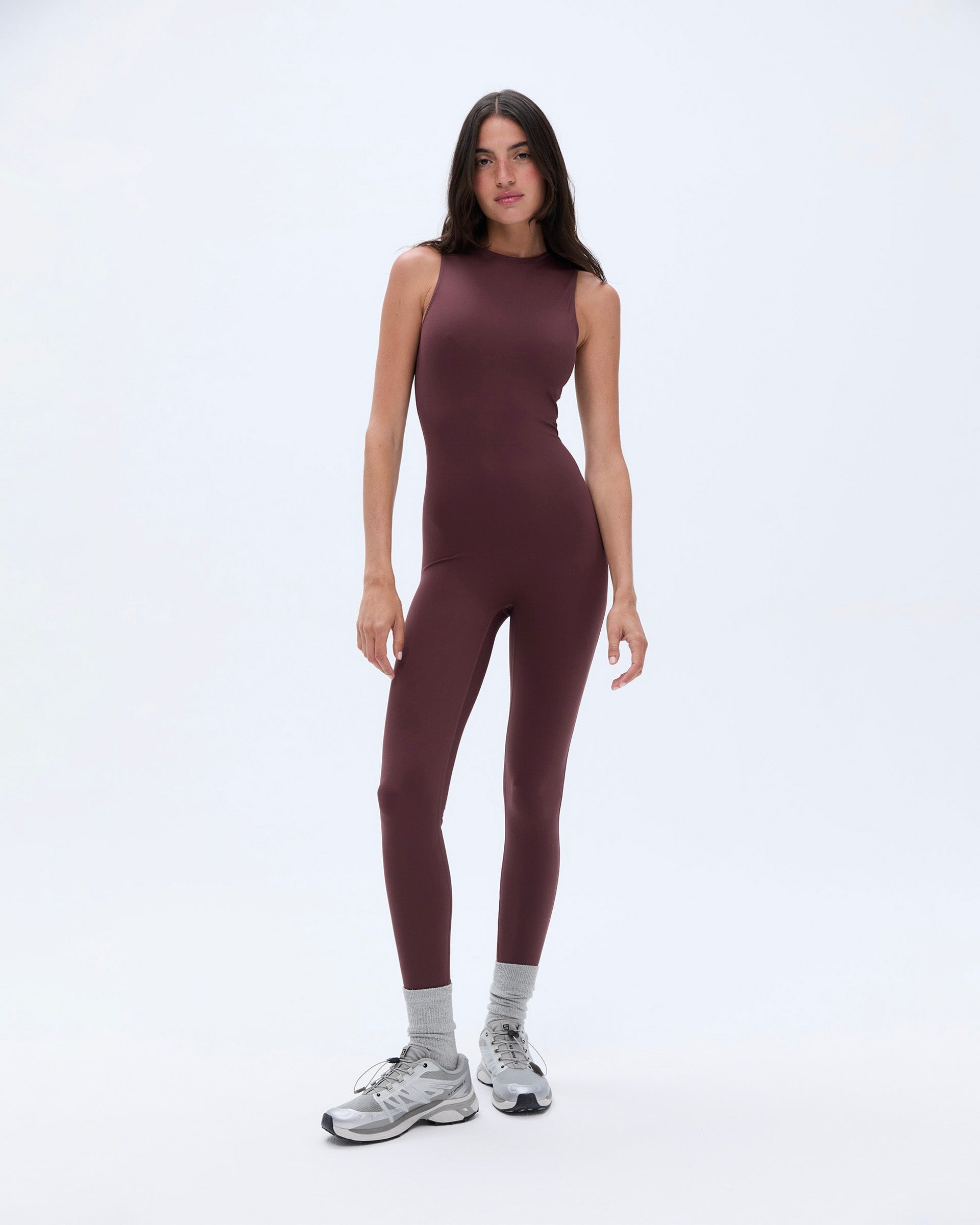 Ultimate Sleeveless Unitard - Burgundy – Adanola